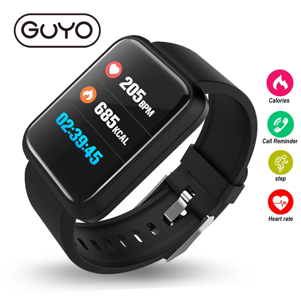 Guyo 스마트 시계 피트니스 트래커 컬러 스크린 smartwatch 스마트 팔찌 블루투스 안드로이드 ios 남성 여성을위한 ...