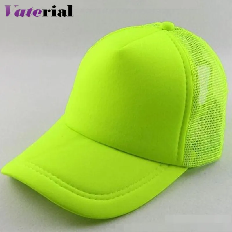 Solid Color Fluorescent Color Baseball Cap Hip Hop Hat Women And Men ...