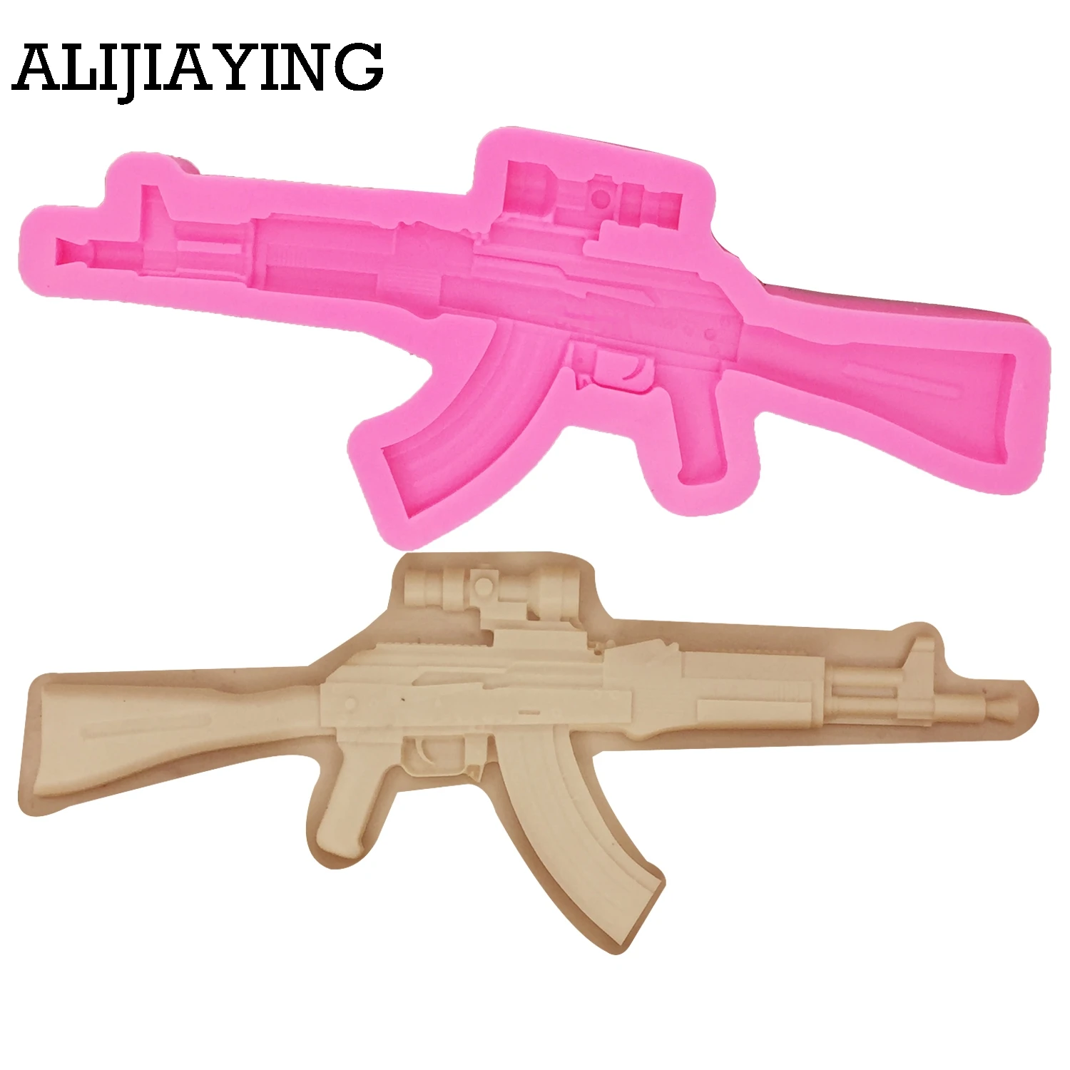 M1022-Gun-shape-3D-chocolate-Moulds-DIY-Automatic-rifle-fondant-cake ...