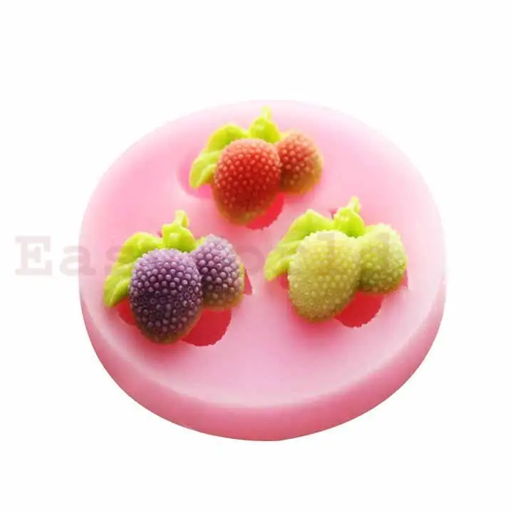 Mini Strawberry Fruit Silicone Mold Silicon Mould For Polymer Clay ...