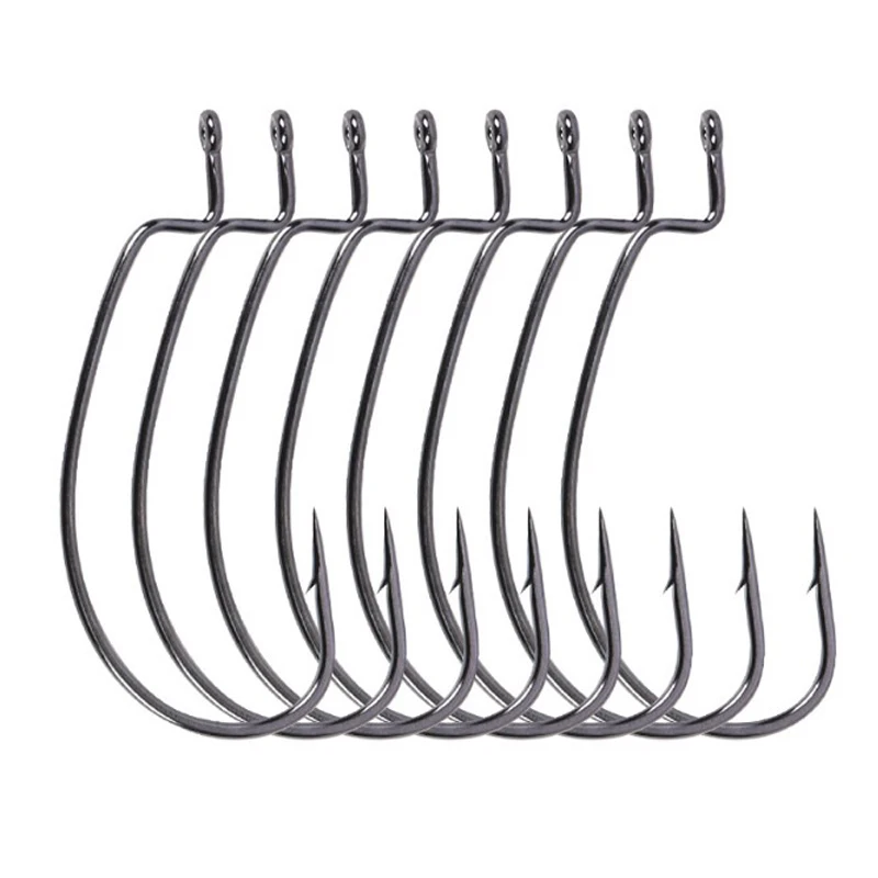 Offset Hooks Crank Worm Hook | Carbon Steel Fishing Hook | Fishing Hook ...