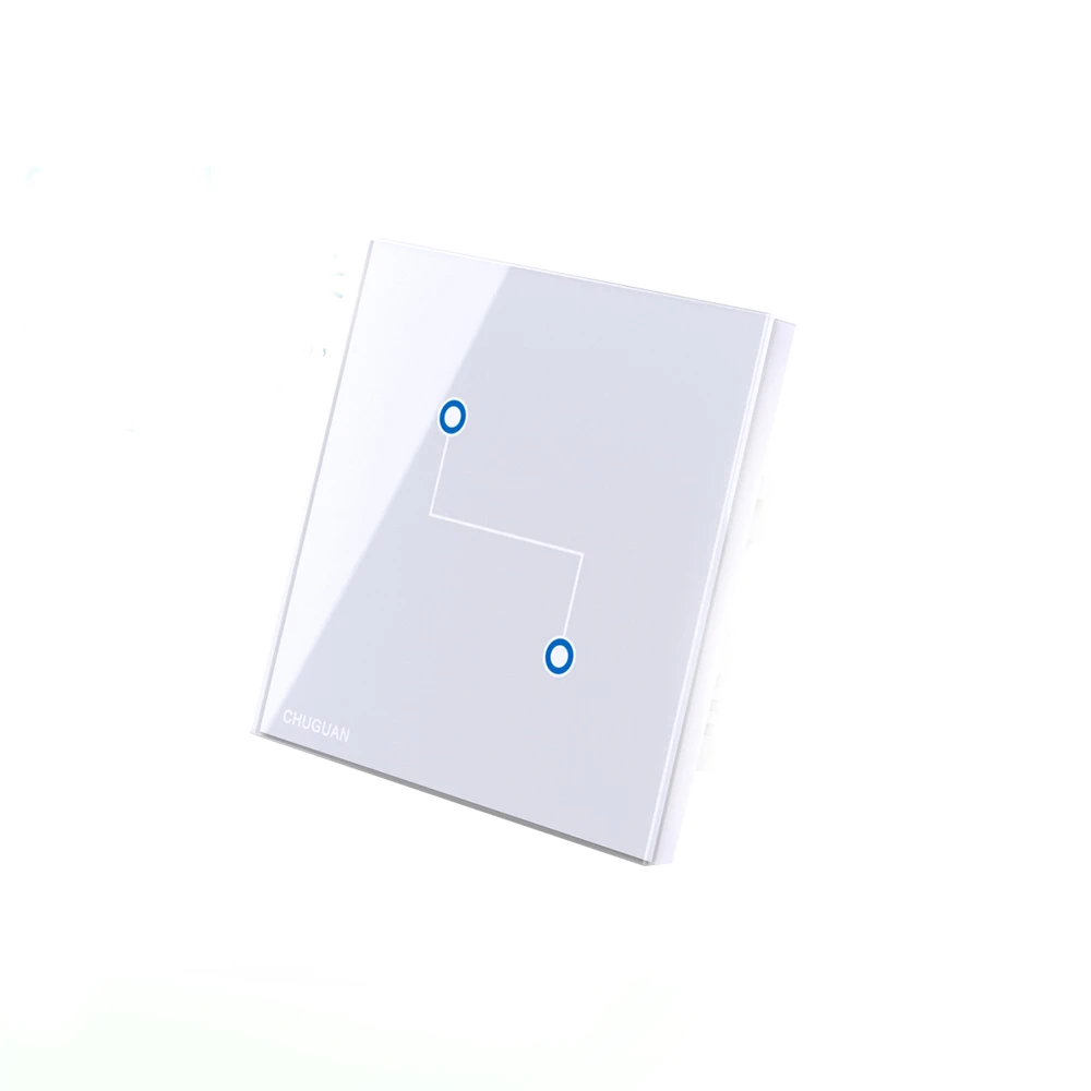 Wall Light Touch Switch 2 gang 2 Way Wireless Remote Control Touch ...