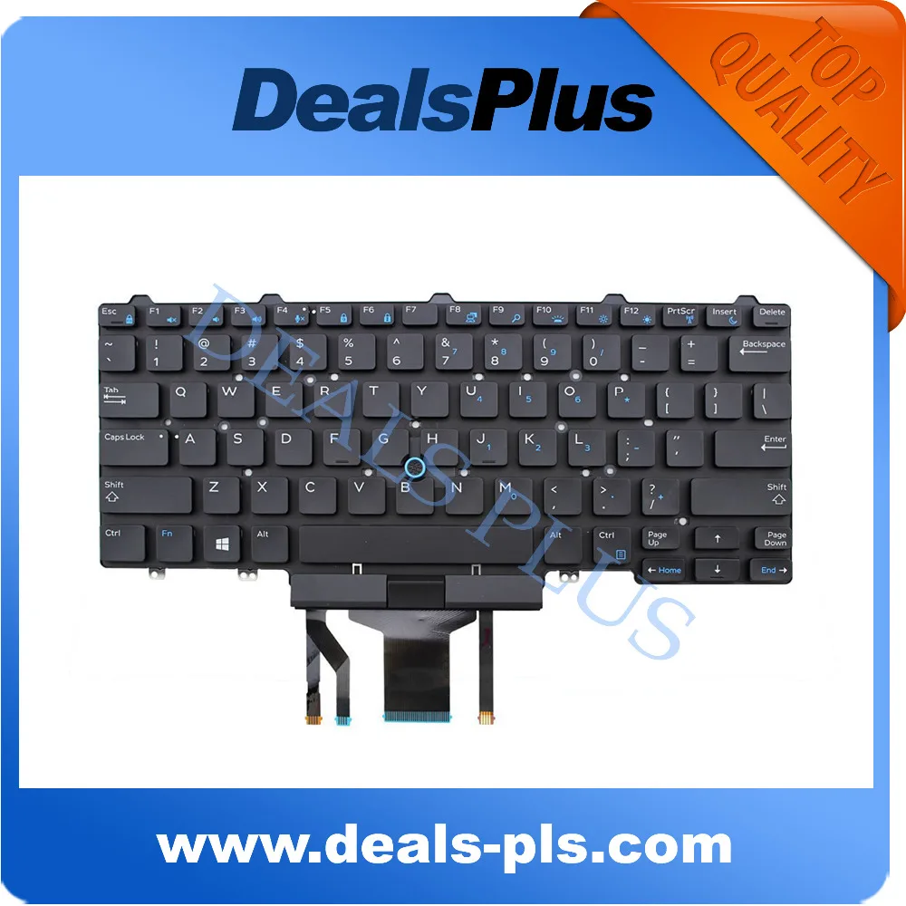New US Laptop Keyboard With Backlit and Pointer For Dell Latitude E5450 ...