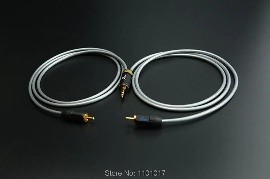 HiFi EXQUiS MPS X-7 OCC Signal Interconnect Cable 3.5mm to 2 RCA Hi-Fi ...