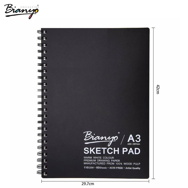 Bianyo Sketchbook Lukisan Notebook A3/A4/A5 Notebook Spiral untuk ...