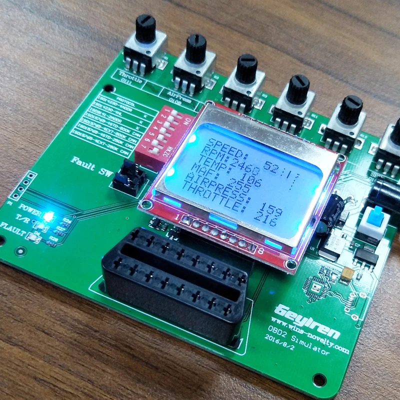 Para HUD head up display R & D simulador OBD2 Simulador de coche ECU ...