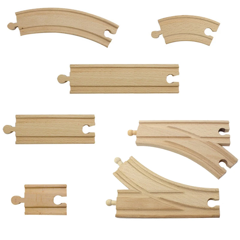 Wooden Train Track Set Railway Accessaries 100% Compatible with All ...