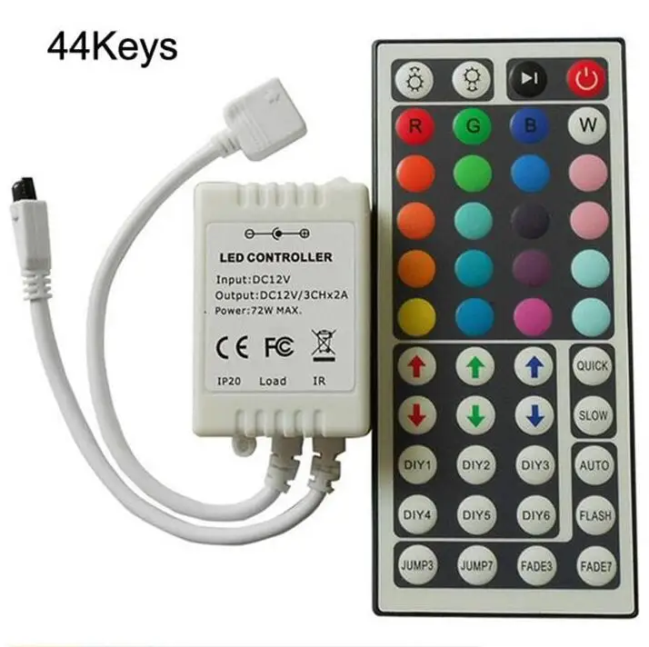 44 Keys Led Ir Rgb Controler Led Lights Controller Ir Remote Dimmer ...