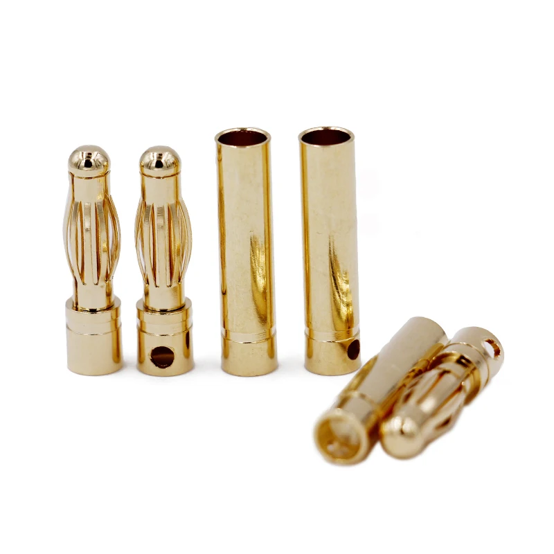 250 pair 4.0mm RC Connector Gold Banana Bullet Connector Plug for RC ...