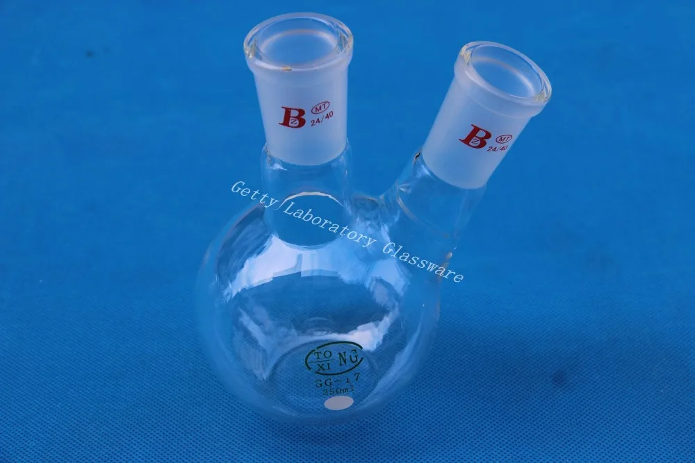 250ml-2-neck-two-neck-flat-bottom-boil-flask-24-40-heavy-wall ...