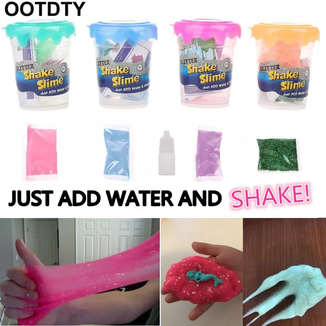 NEW Magic Slime Powder Make 80ml Glitter Shake Slime DIY Kit With Box ...