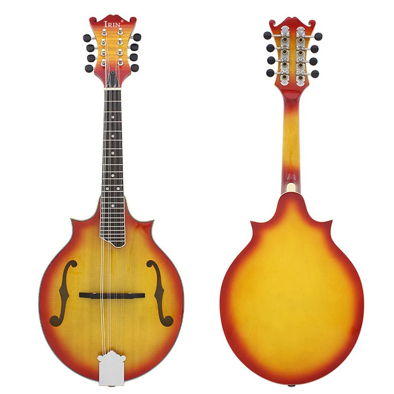 IRIN 8-String W-Style Cutaway Mandolin Spruce & Basswood Sunburst Red ...
