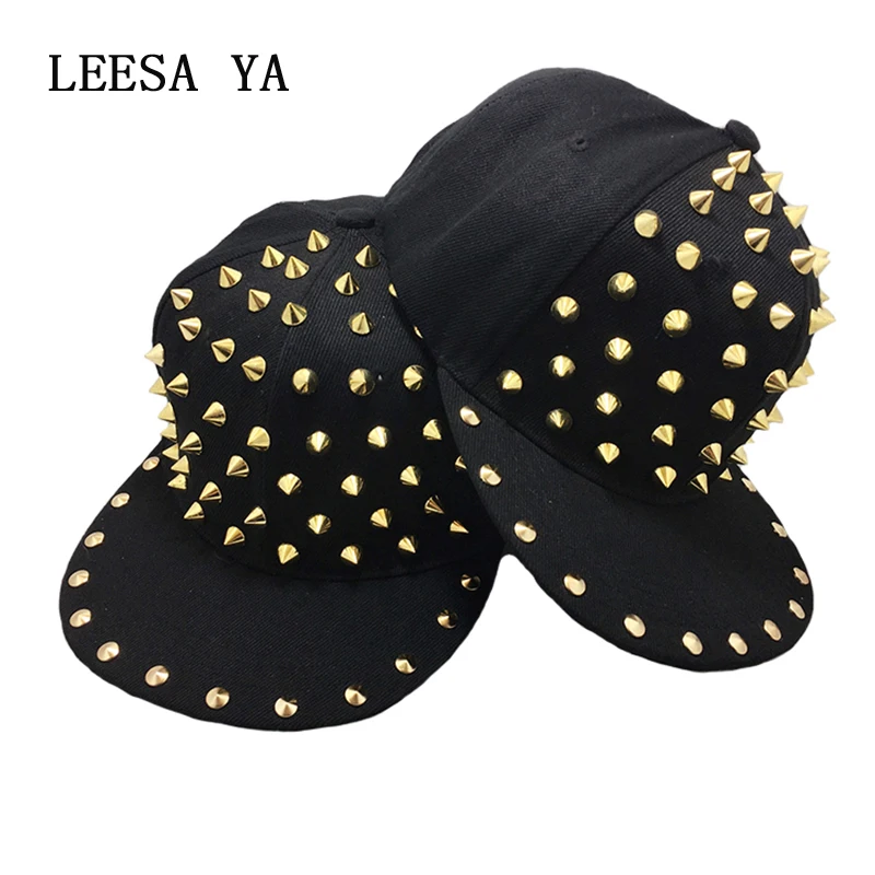 High quality Snap Back Hats New Fashion Fuchsia Black Metal QUEEN Girl ...