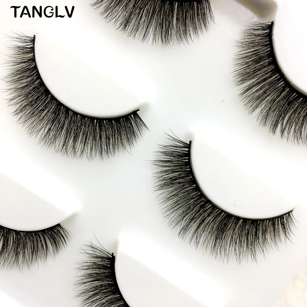 3 Pairs Charming Professional Natural Long False Eye Lashes Makeup Soft ...
