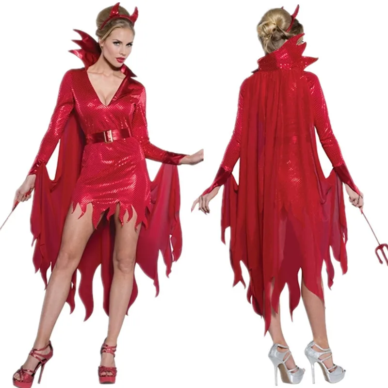 2017 Halloween Red Devil Party Club Prom Sexy & Club Cosplay Costume ...