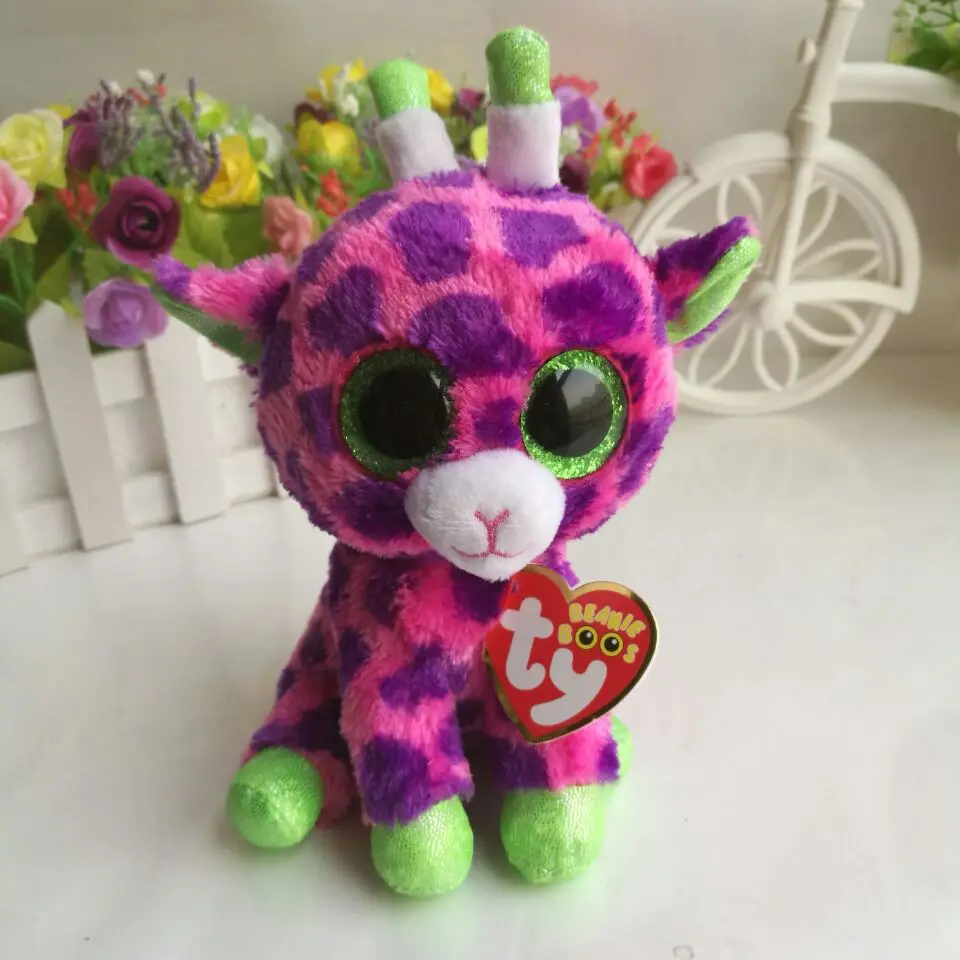 Gilbert giraffe TY BEANIE BOOS 1PC 15CM BIG EYES Plush Toys Stuffed ...
