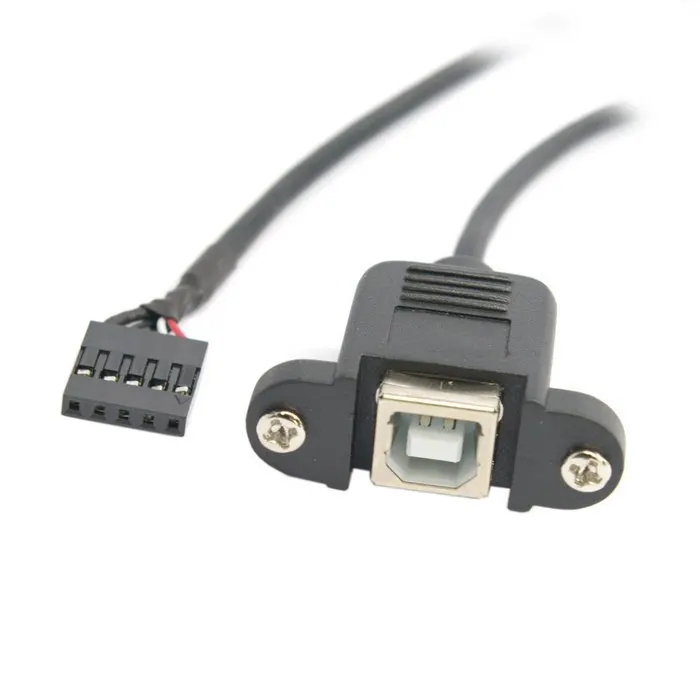 25cm Usb 20 B Female Socket Printer Panel Mount To Pitch 254mm 5pin Housing Pcb Motherboard