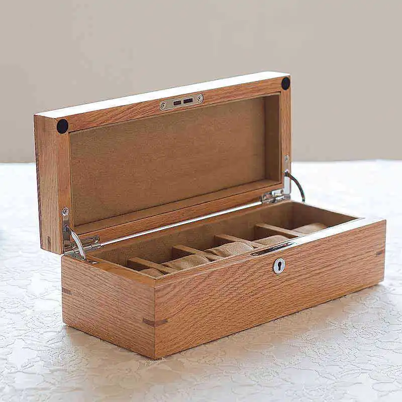 Watch Display Box 10 Grid Original American oak solid wood watch box ...