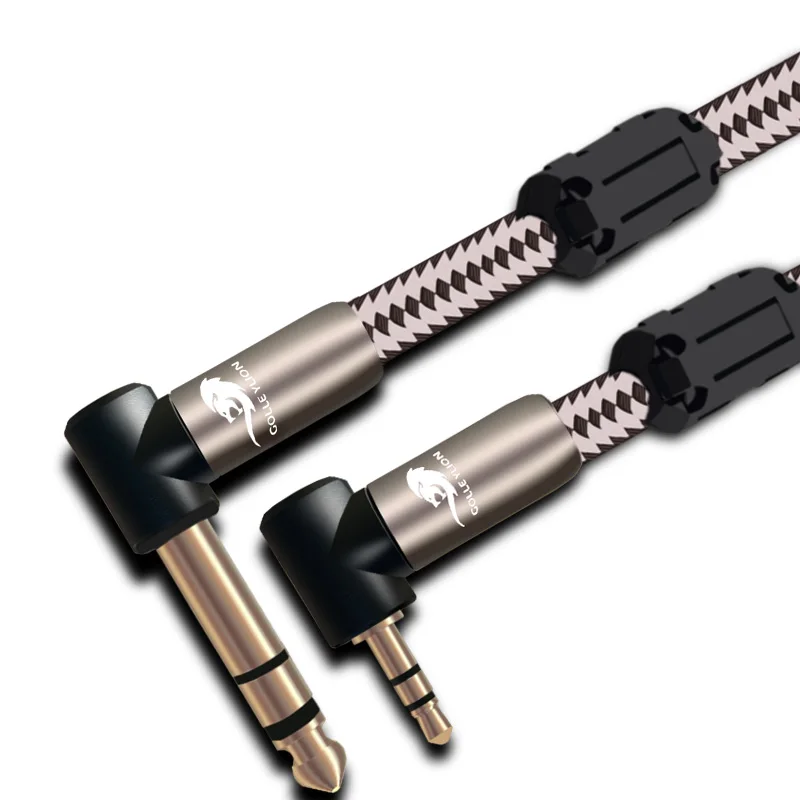 Hi end Audio Cable Angled 3.5 Mini Jack to 6.35 mm 1/4“ TRS Jack ...