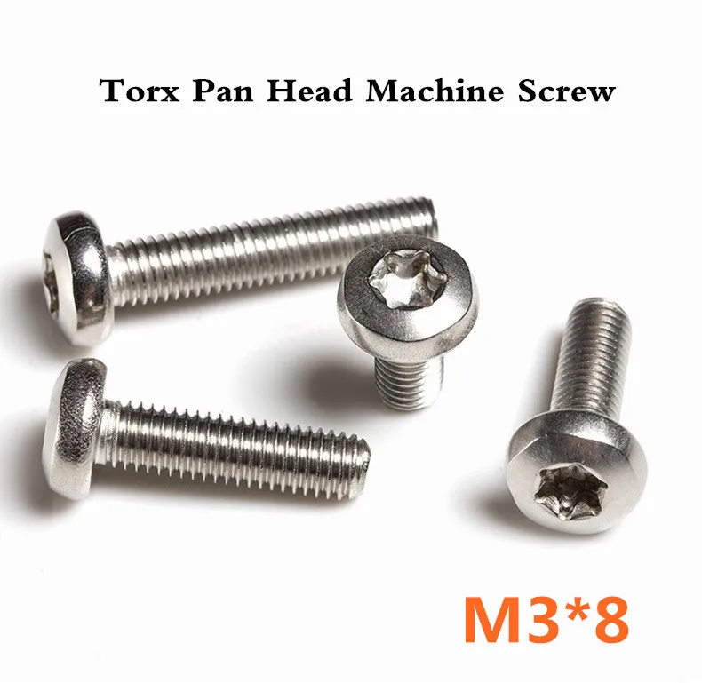 100pcs/lot M3*8 Torx Pan Head Machine Screw Stainless Steel|steel pig ...