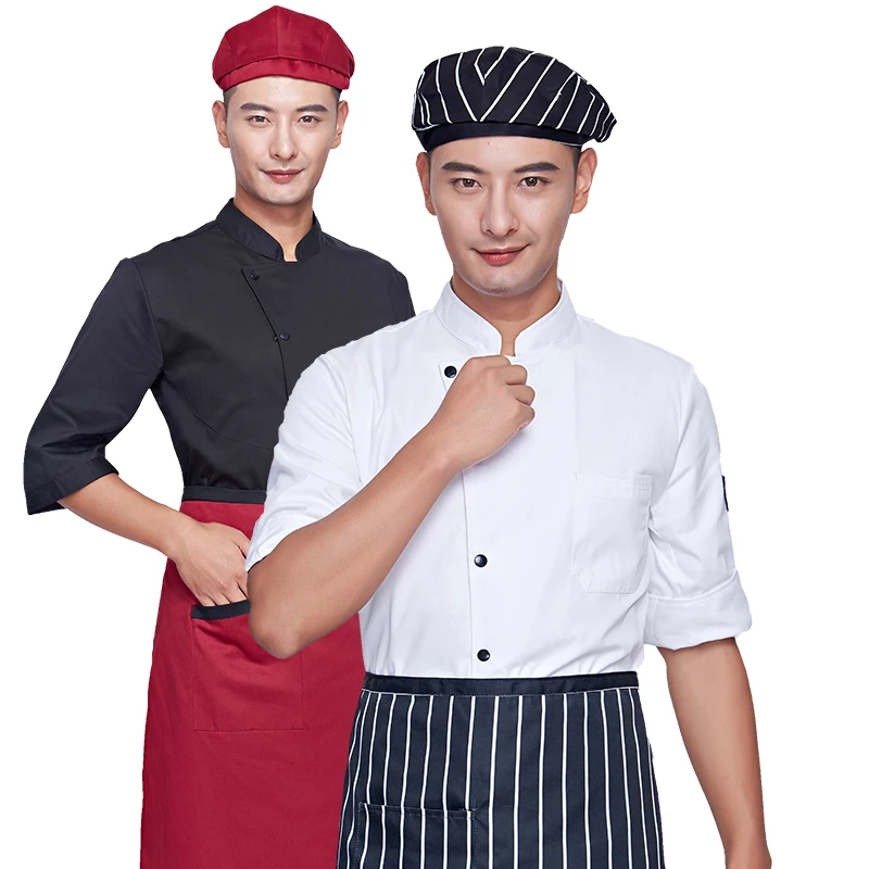 Jaqueta de Chef de Cozinha Do Hotel Roupas Garçonete Traje Uniforme Do ...