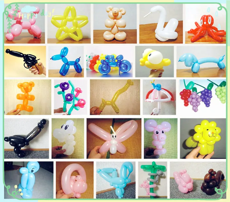 100pcs/lot Mix Multi color 260Q balloon Wedding Birthday Party ...