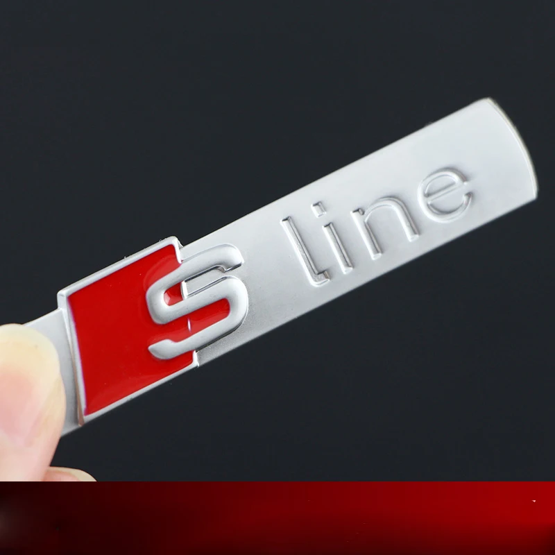 S line Sticker for Audi 3D Car Stickers Metal Sline Sticker on Car ...