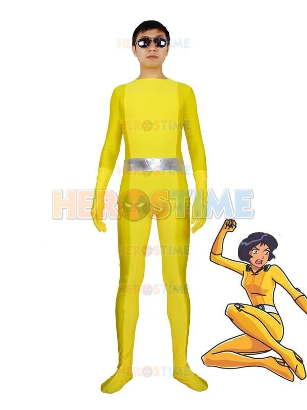 Totally Spies! Alex Yellow Spandex Superhero Costume zentai suit stage ...