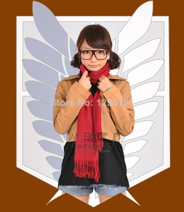 20pcs/lot Attack on Titan Mikasa Ackerman Scarf Shingeki no Kyojin ...