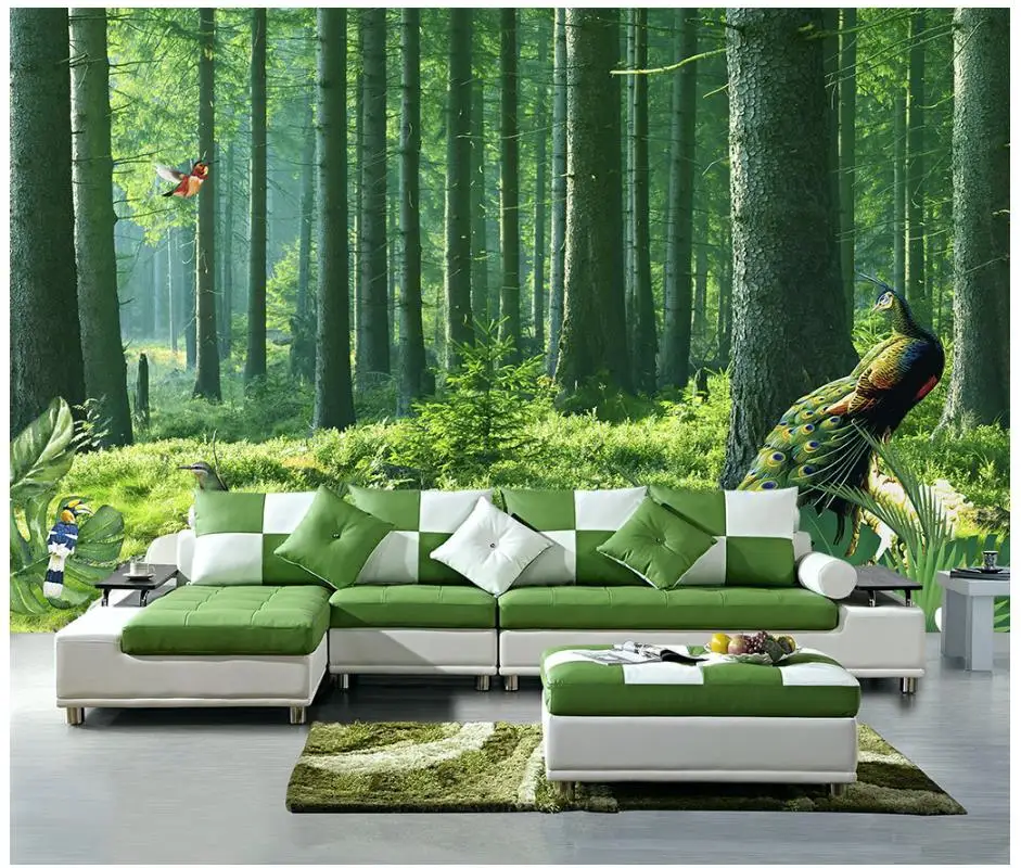 3d Photo Wallpaper Custom 3d Wall Murals Wallpaper Forest Park Nature ...