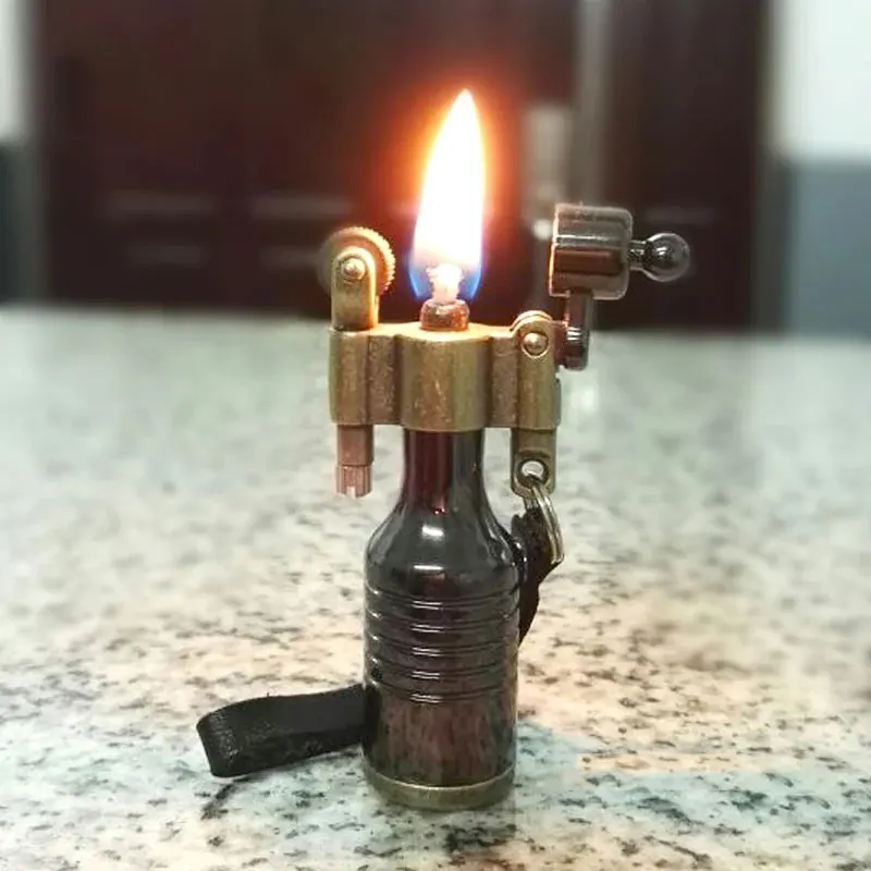 16*64mm Gasoline Lighter Windproof Portable Small Metal Gas Lighter ...