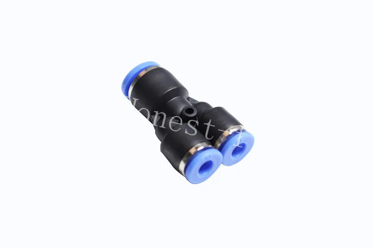 Pneumatic Push To Connect Fitting 1 4 5 32 OD Tube Y Splitter Union Pneumatic Push To Connect Fitting 1 4 5 32 OD Tube Y Splitter Union