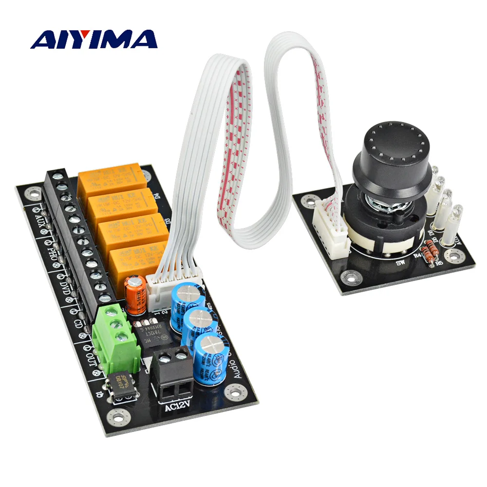 AIYIMA Audio Stereo Two Channel Relay 4 Way Sound Source Selection ...