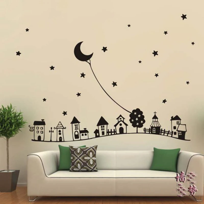 Pvc Wall Decal For The Children's Room, Pastel Colors, Baby Starry Sky ...