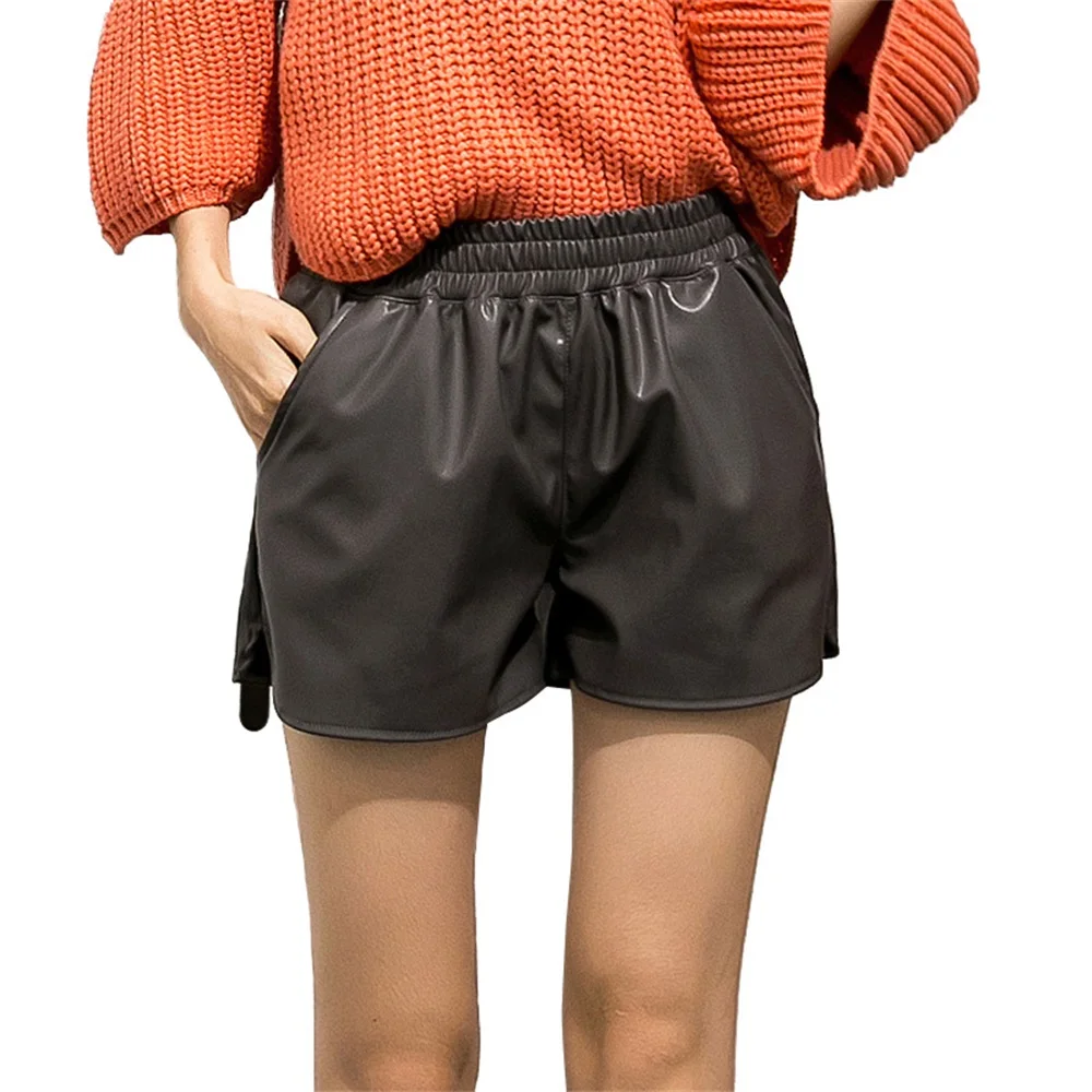 Spring Autumn Classic Soft PU Women Shorts Fashion Casual Comfortable ...