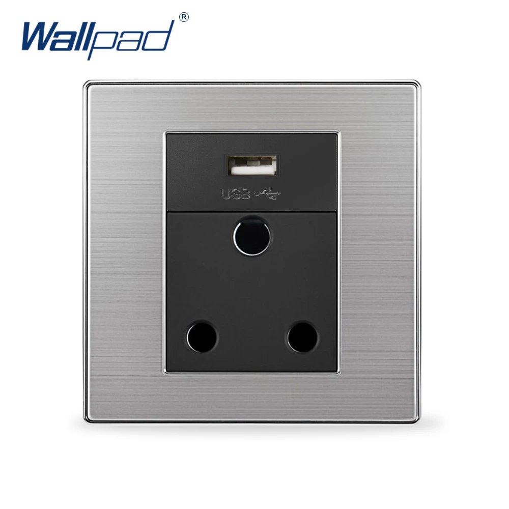 UK 15A 3 Pin ซ็อกเก็ต Usb Power Outlet ผนังไฟฟ้าซ็อกเก็ต5V 1000MA|uk ...