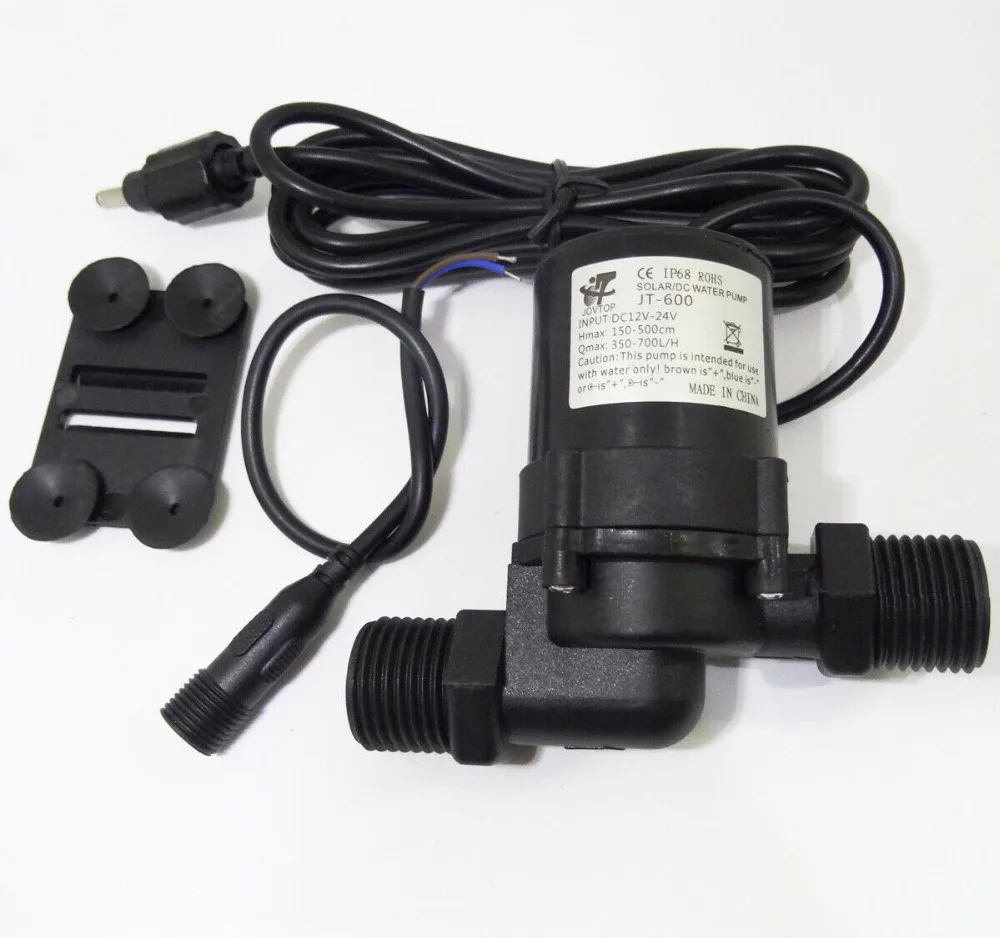 JT-600-DC-12V-24V-Water-Booster-Pump-Brushless-Silent-Solar-4-5M-1000L ...