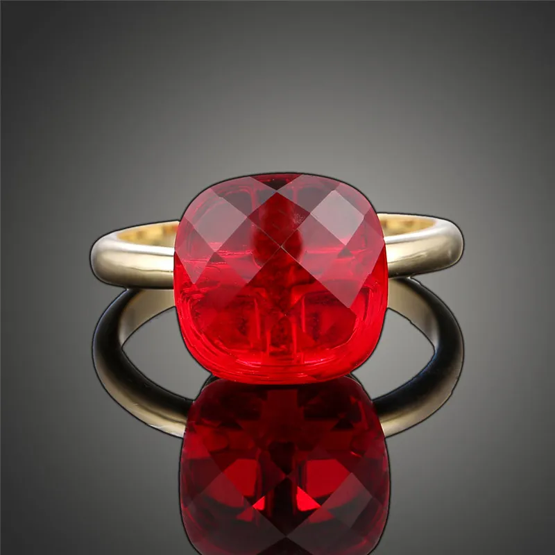 2018 New Style Fashion Red Crystal Rings With Gold Color Awesome ...