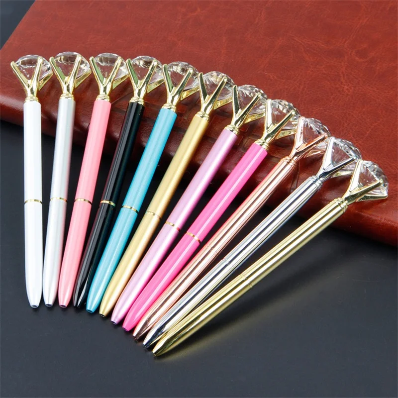 Coloful diamond pen Creative big Crystal Pen Diamond Ballpoint Pens ...