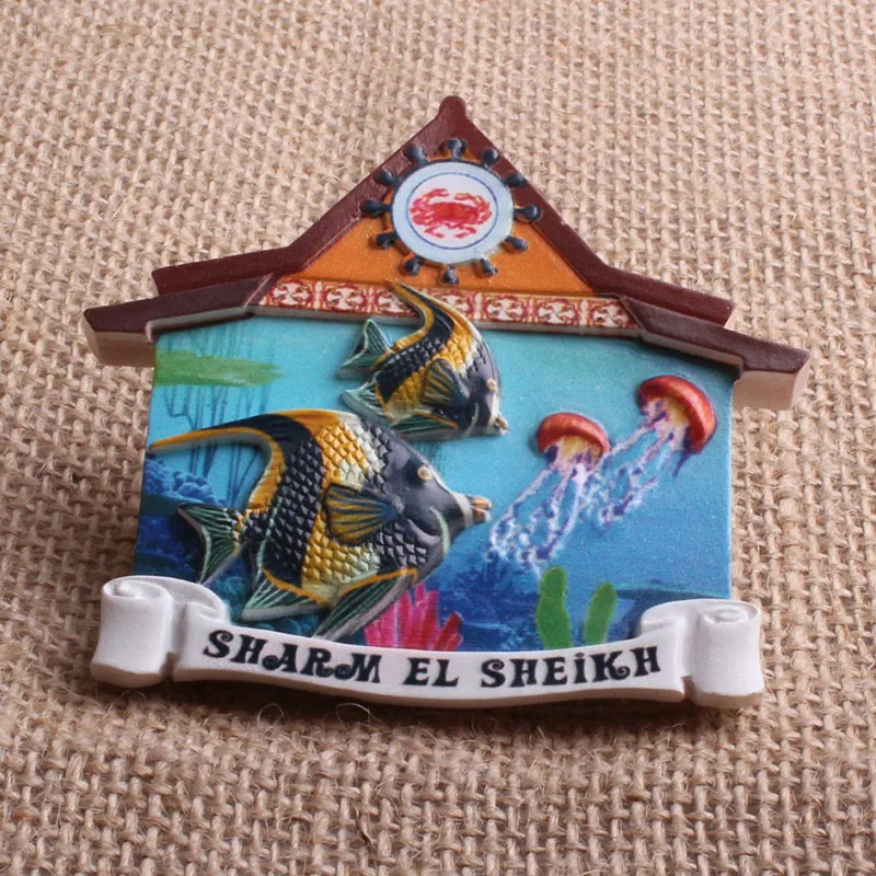 Sharm El Sheikh Marsa Alam Red Sea Fish Resin Fridge Magnet World ...