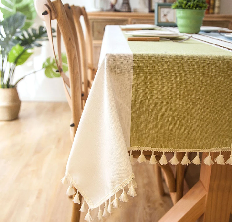 Modern Decorative Table Cloth Tassel Iace Rectangle Tablecloth Home ...