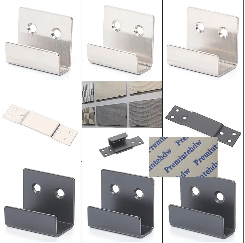 10Pcs-Wall-Mount-Stainless-Steel-Matte-Clip-Bracket-Hanger-Displaying ...