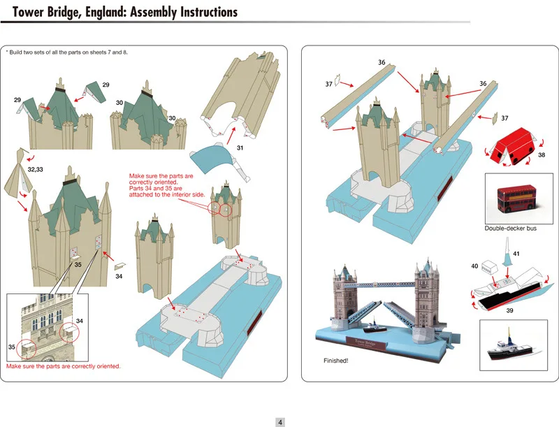 3D paper model Tower Bridge London England Papercraft Educational 3D ...