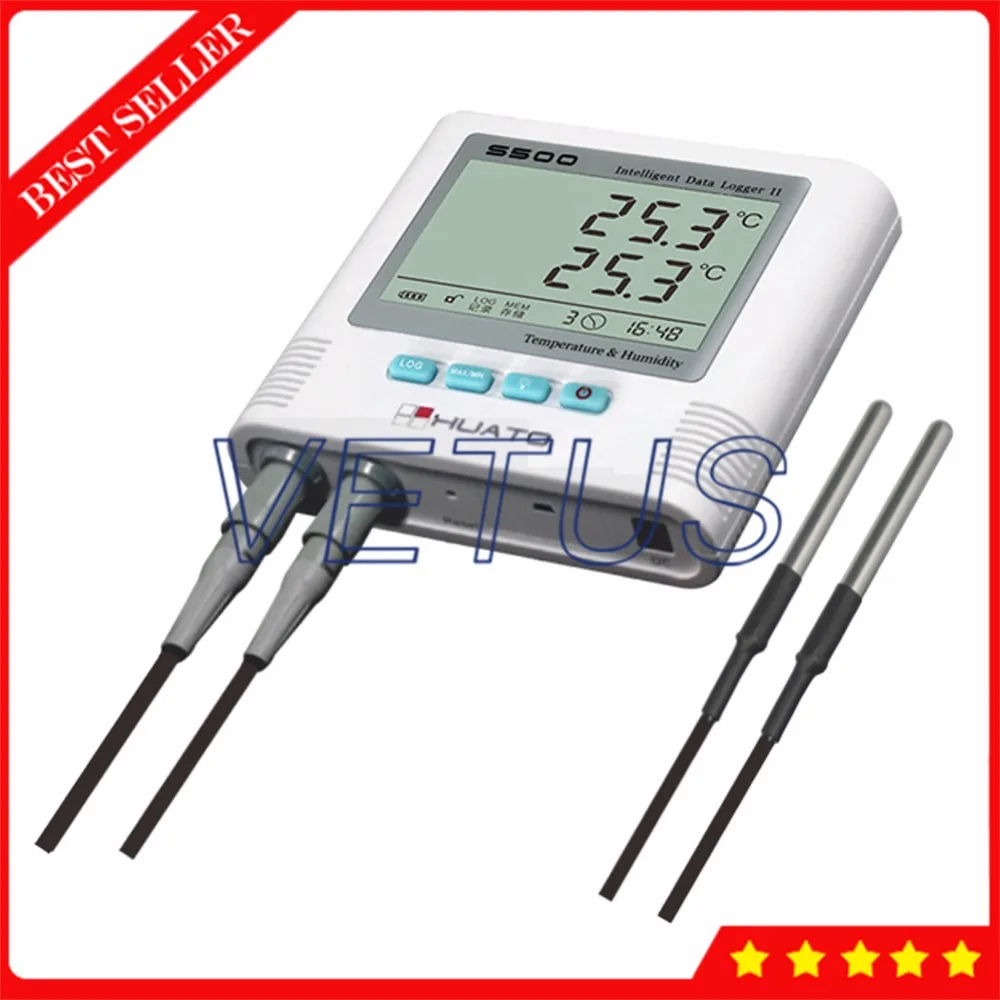 S500 DT 2 Sensor Double Channel Digital datalogger Temperature Recorder ...