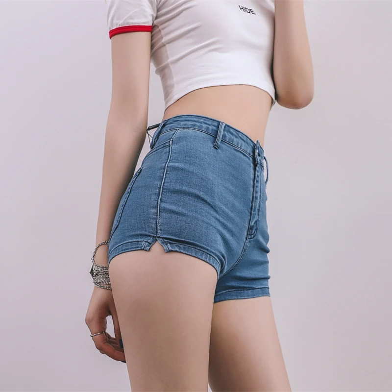 Summer 2018 Ripped Women Shorts Casual Denim Sexy Split High Waist Hip
