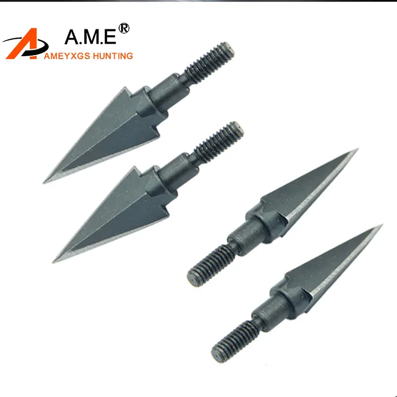 24pcs Archery Broadhead Screw In Stainless Steel Flecha 2 Fixed Blade ...