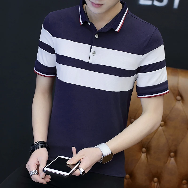 2018 Moda Roupa Nova Camisa Polo Dos Homens Homens de Negócios ...