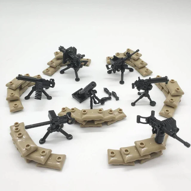 WW2 Heavy Machine Gun Blocks Military Soldiers Weapons Building blocks ...