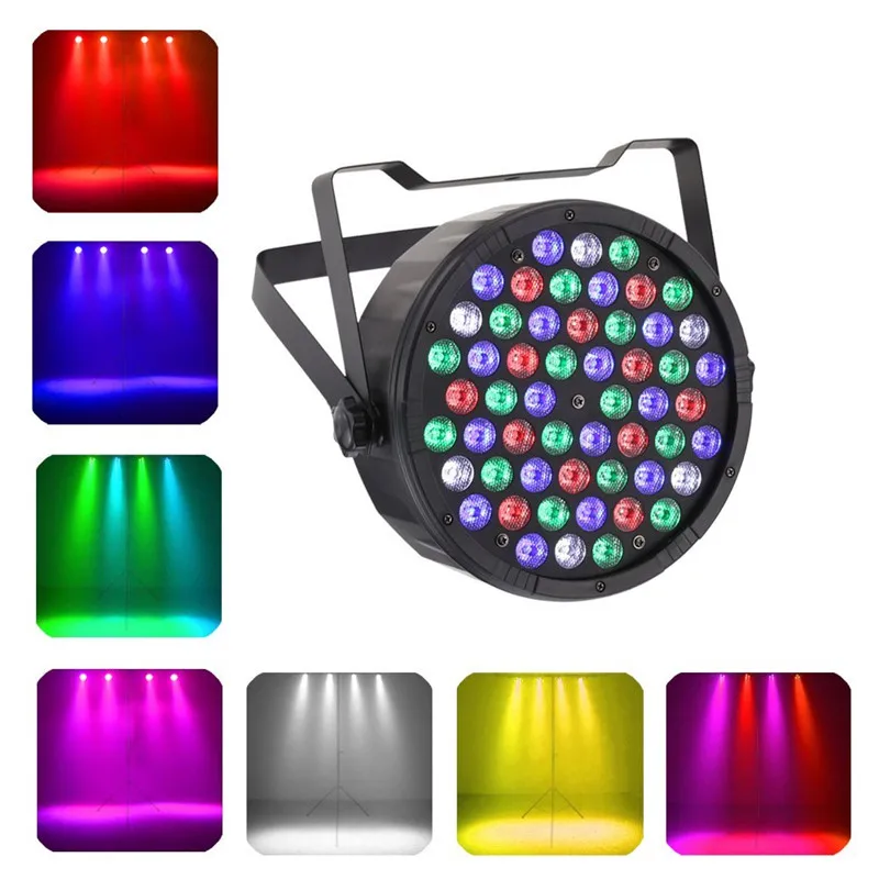 54 RGBW LED Par Stage Lights with DMX Master Slave Sound Activated for ...