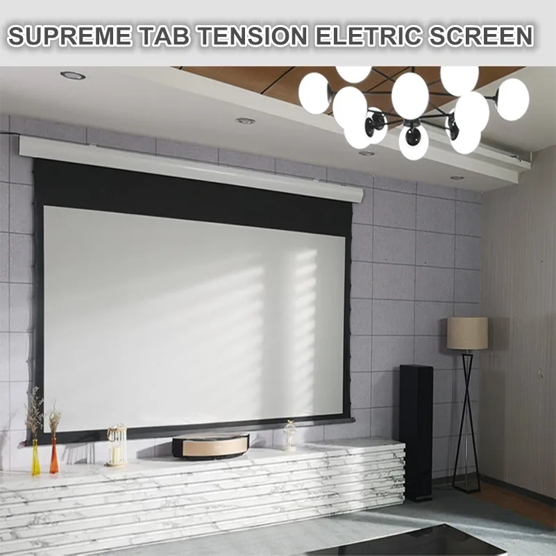 160" 16:9 Tensioned Advantage Deluxe Electrol Electric Projection ...